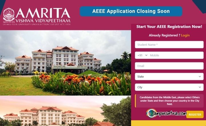 AEEE Registration & Amrita B Tech Admission 2026