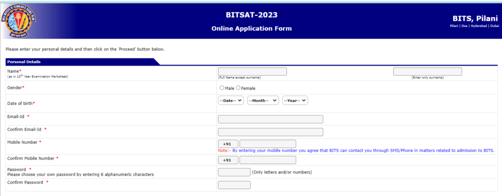 BITSAT 2023 Application Registration Date Extended