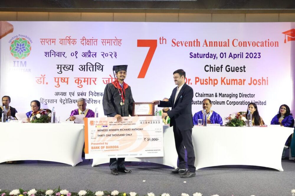 291 Students Awarded Degrees in 7th Convocation of IIM Amritsar