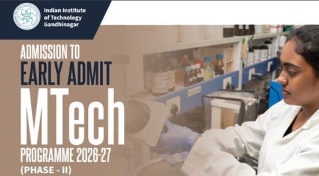 IIT Gandhinagar opens application for M Tech Admission 2026