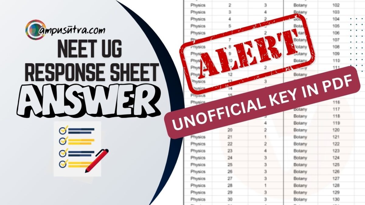 NEET UG 2024 Answer key Unofficial Download PDF