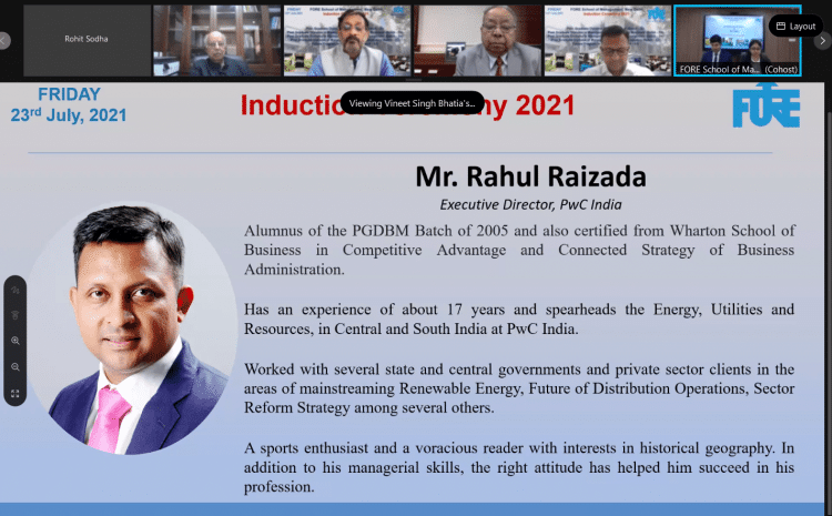 FORE School of Management Welcomes Batch 2021-23.