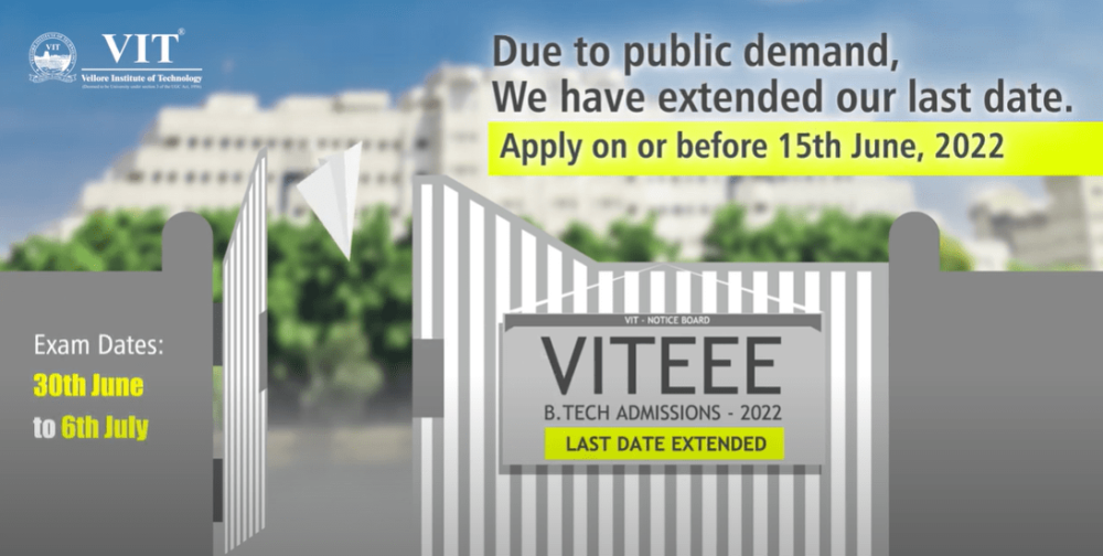 VITEEE 2022 Exam Date Changed, New Date 30th June to 6th July